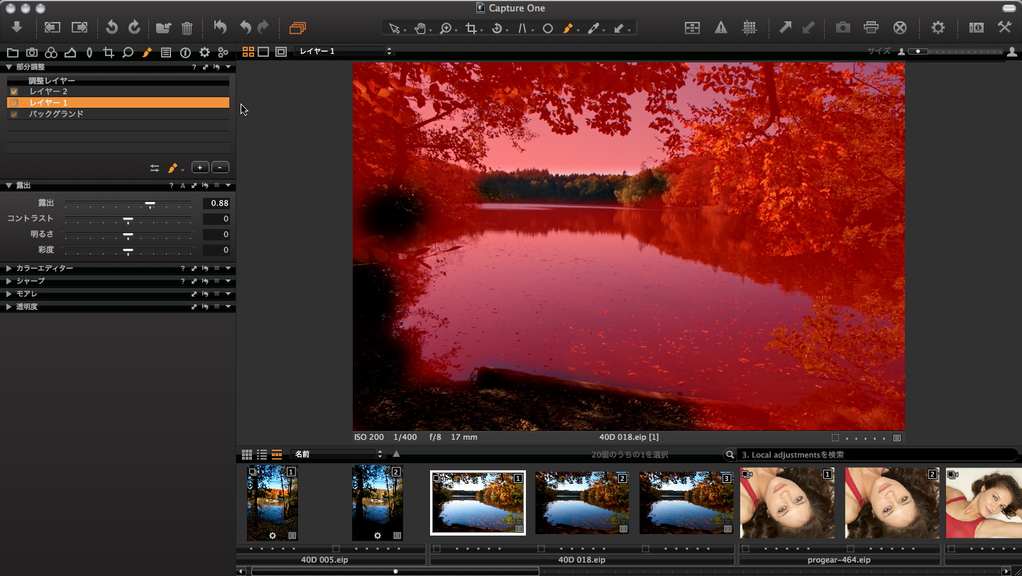 Capture One 6.2 - 部分調整マスクの反転とレイヤーのコピー: Phase One Japan デジタルバック通信
