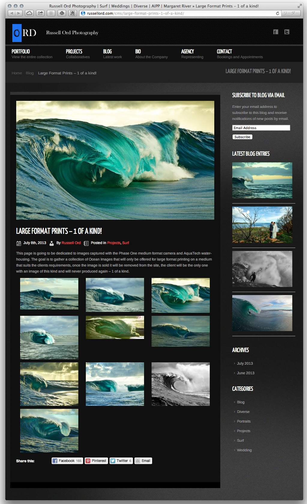 Russell Ord - Large Format Prints – 1 of a kind!: Phase One Japan デジタルバック通信